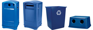 Rubbermaid Outdoor Recycling Station Containers