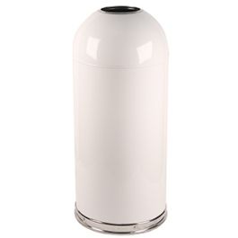 Witt Industries 415DT-WH Open Top Waste Receptacle - 15" Dia. x 35" H ...