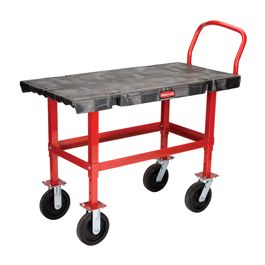 Rubbermaid 4473 Adjustable Work-Height Platform Truck - 24" W x 48" L x ...