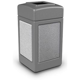 Commercial Zone 720311 StoneTec Aggregate Trash Can with Open Top - 42 ...