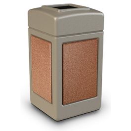 Commercial Zone 720316 StoneTec Aggregate Trash Can with Open Top - 42 ...
