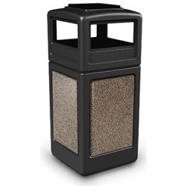 Commercial Zone 72055299 StoneTec Aggregate Trash Can with Ash/Trash ...