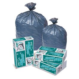 Pitt Plastics RX403XG Shark Skin Gray Trash Bags - 33 x 39 - 33 Gallon ...